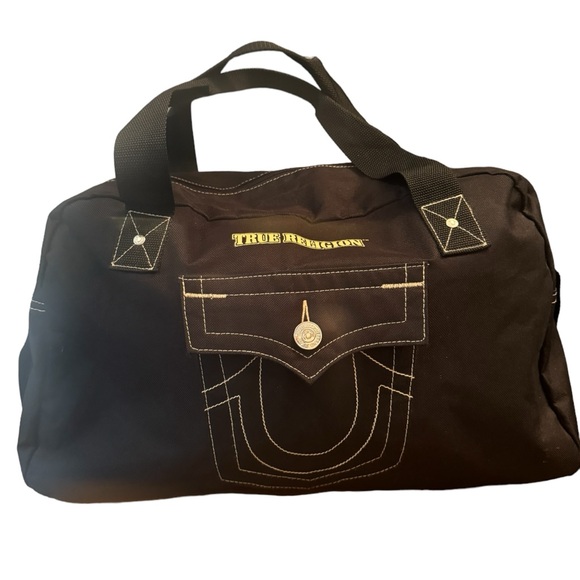 True Religion | Bags | True Religion Black Canvas Duffle Bag | Poshmark